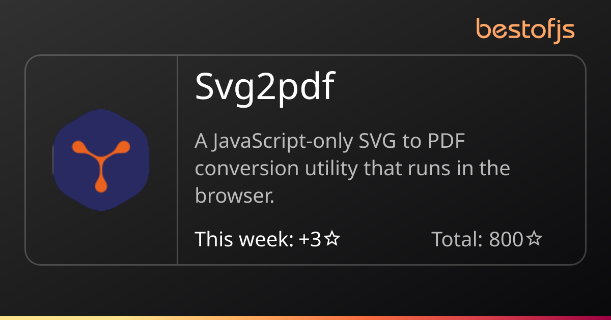 Best of JS • Svg2pdf