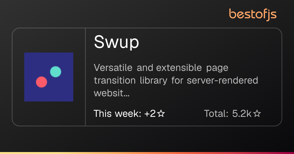 Best of JS • Swup
