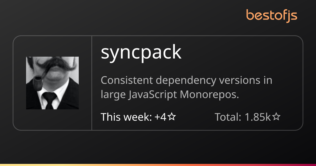 Best of JS • syncpack