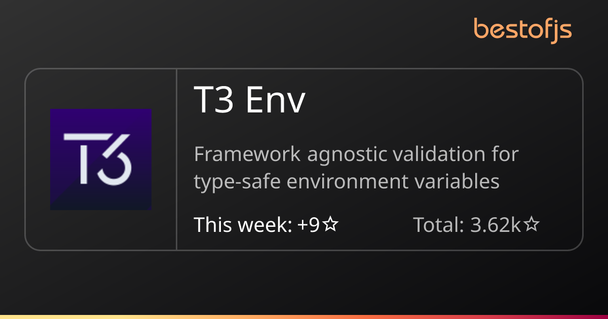 Best of JS • T3 Env