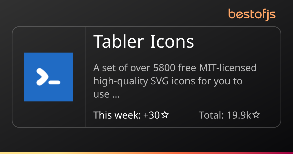 Best of JS • Tabler Icons