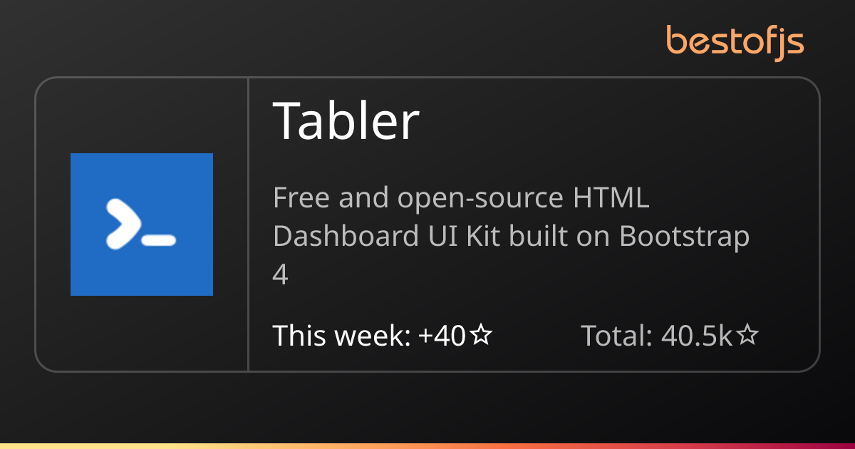 Best of JS • Tabler