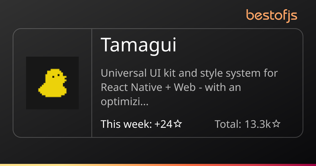 Best of JS • Tamagui