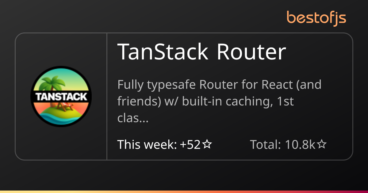 Best Of Js • Tanstack Router 