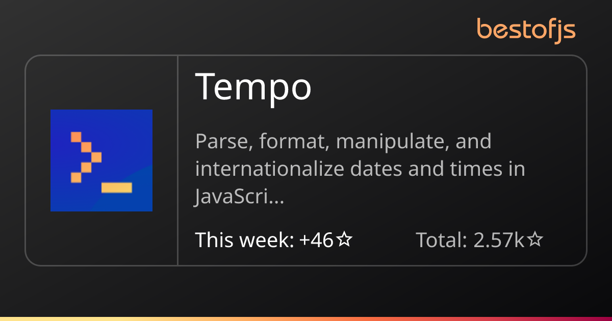 Best of JS • Tempo