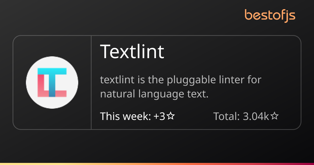 Best of JS • Textlint