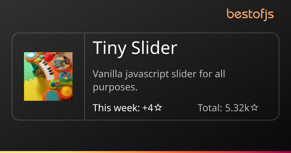 Best of JS • Tiny Slider