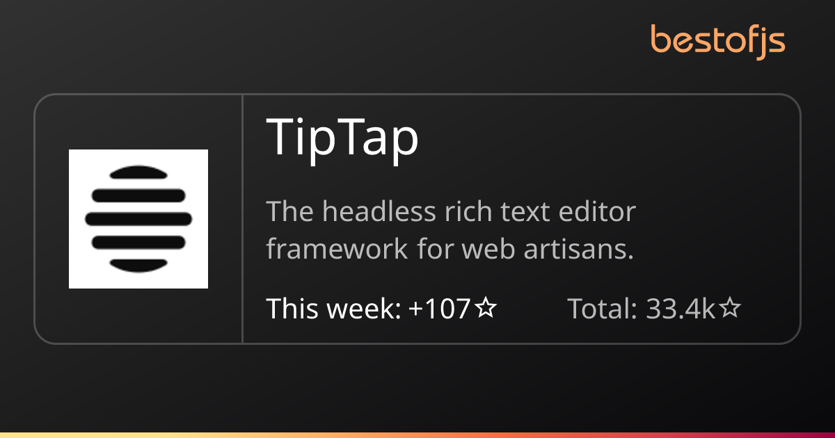 Best of JS • tiptap