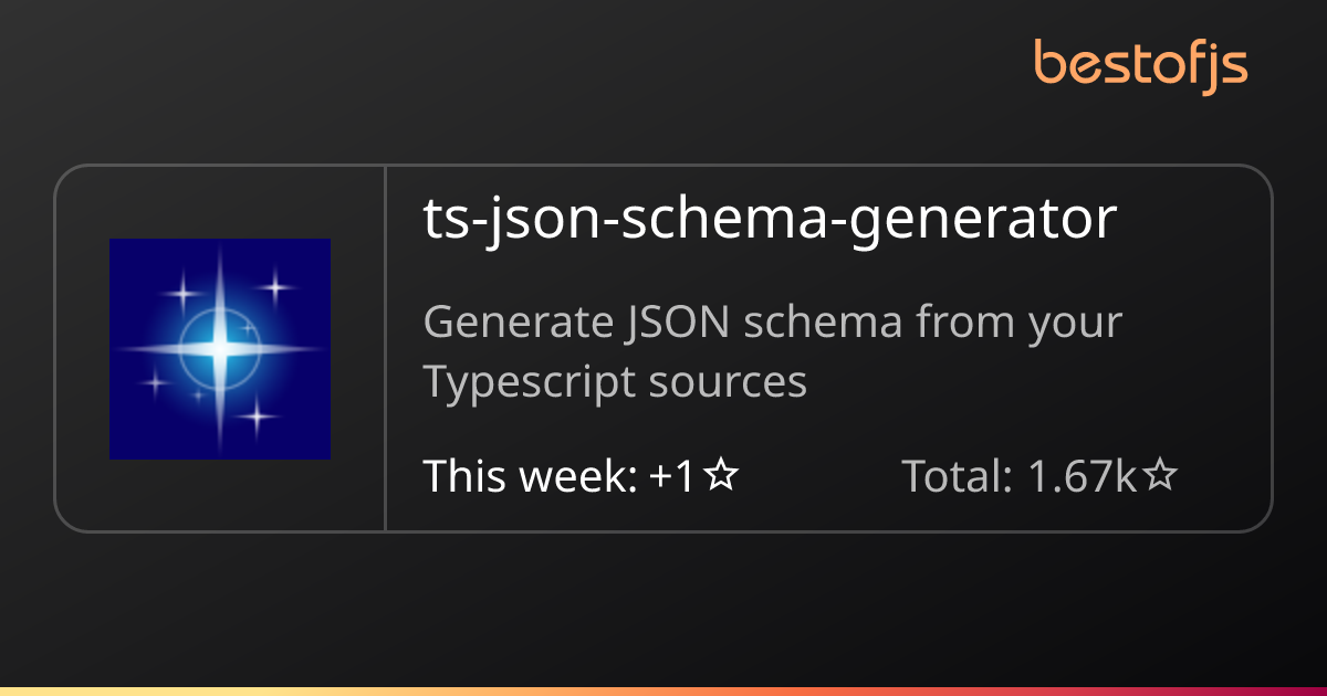 Best of JS • ts-json-schema-generator