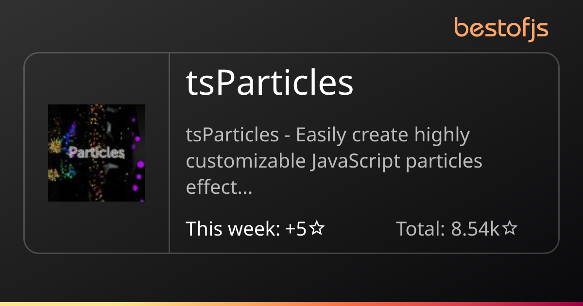 Best of JS • tsParticles