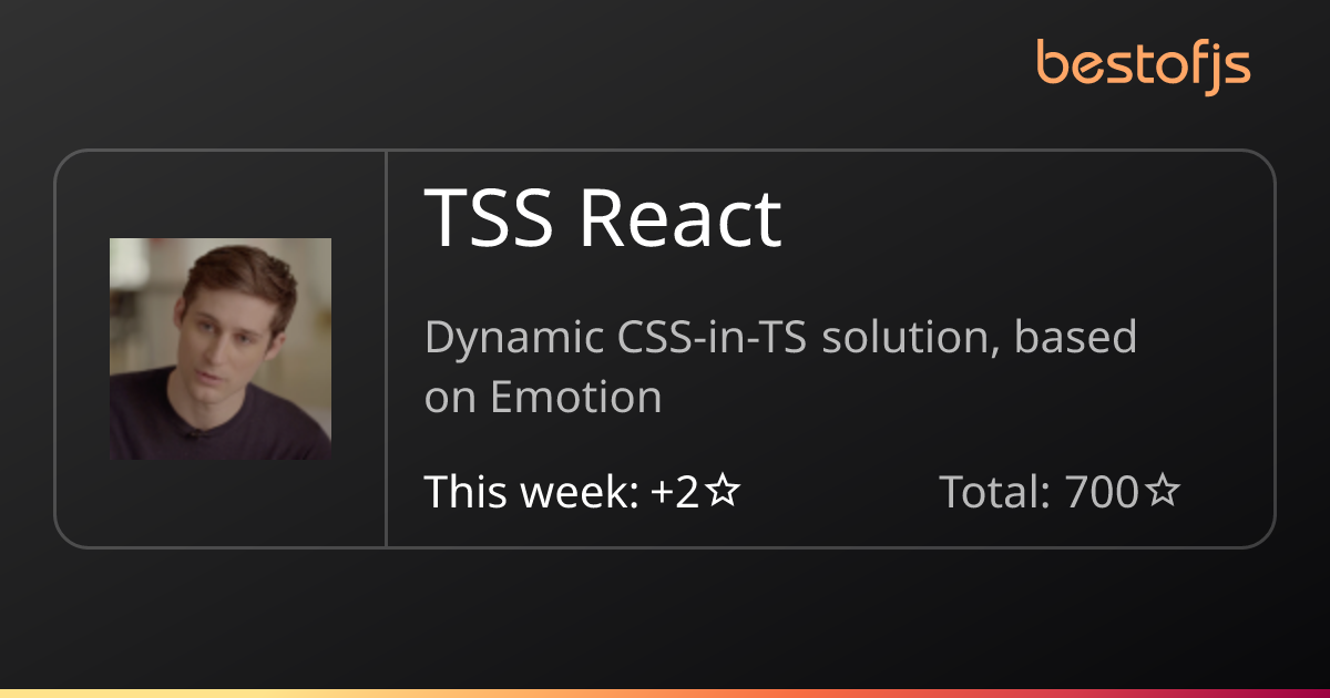 Best of JS • TSS React
