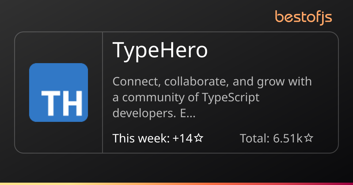 Best of JS • TypeHero