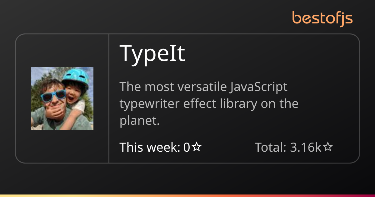 Best of JS • TypeIt