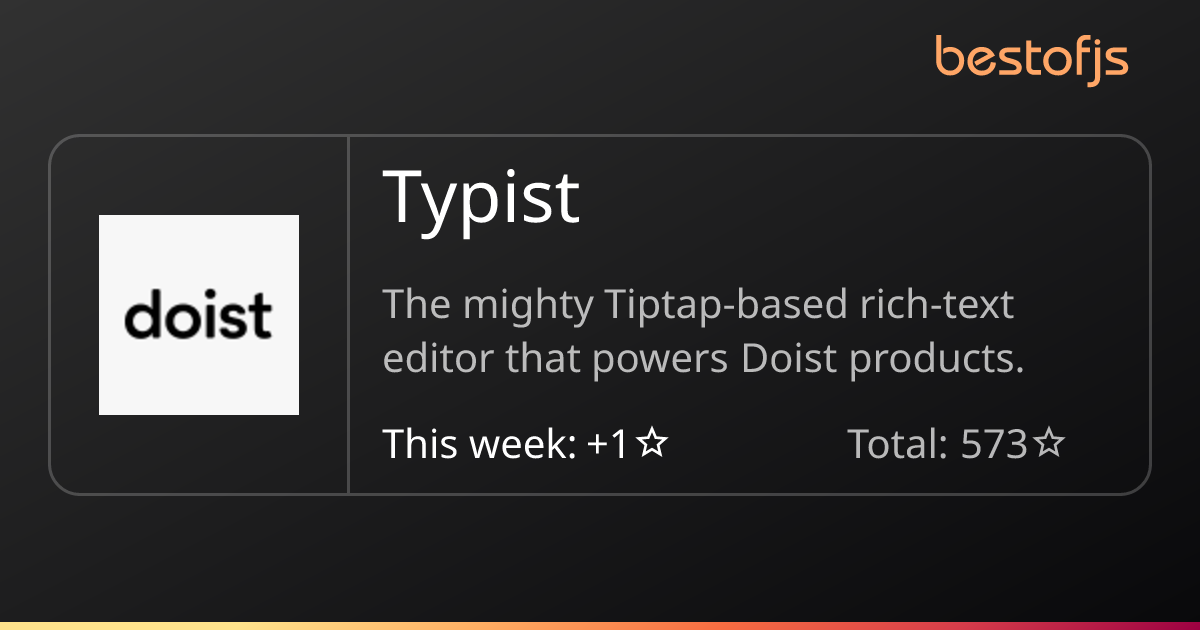 Best of JS • Typist