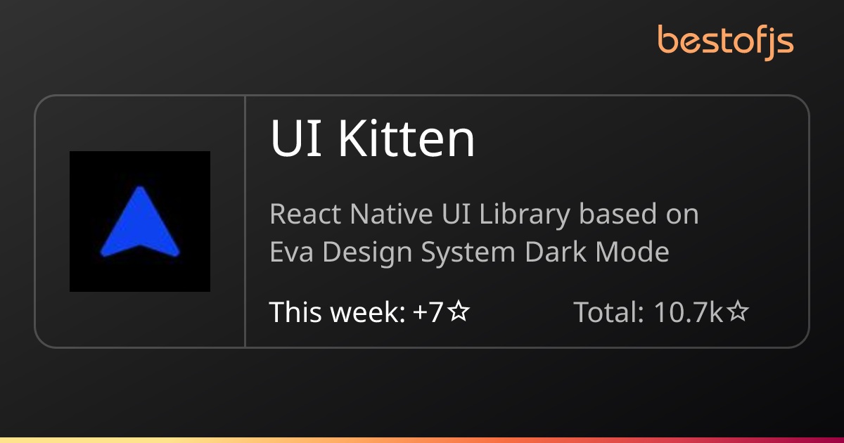Best of JS • UI Kitten