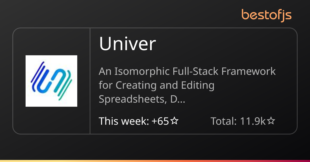 Best of JS • Univer