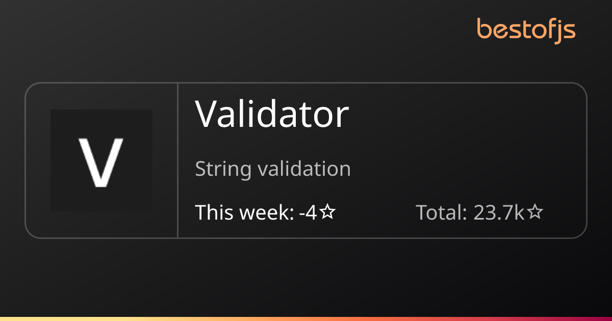 Best of JS • Validator