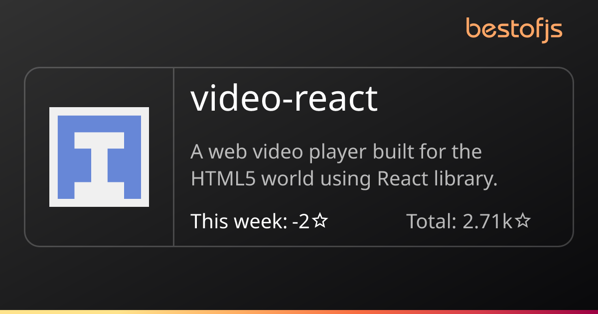 Best of JS • video-react