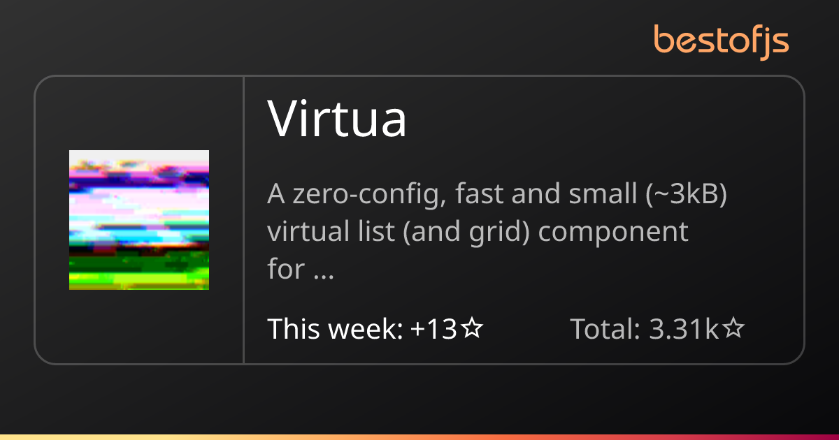 Best of JS • Virtua