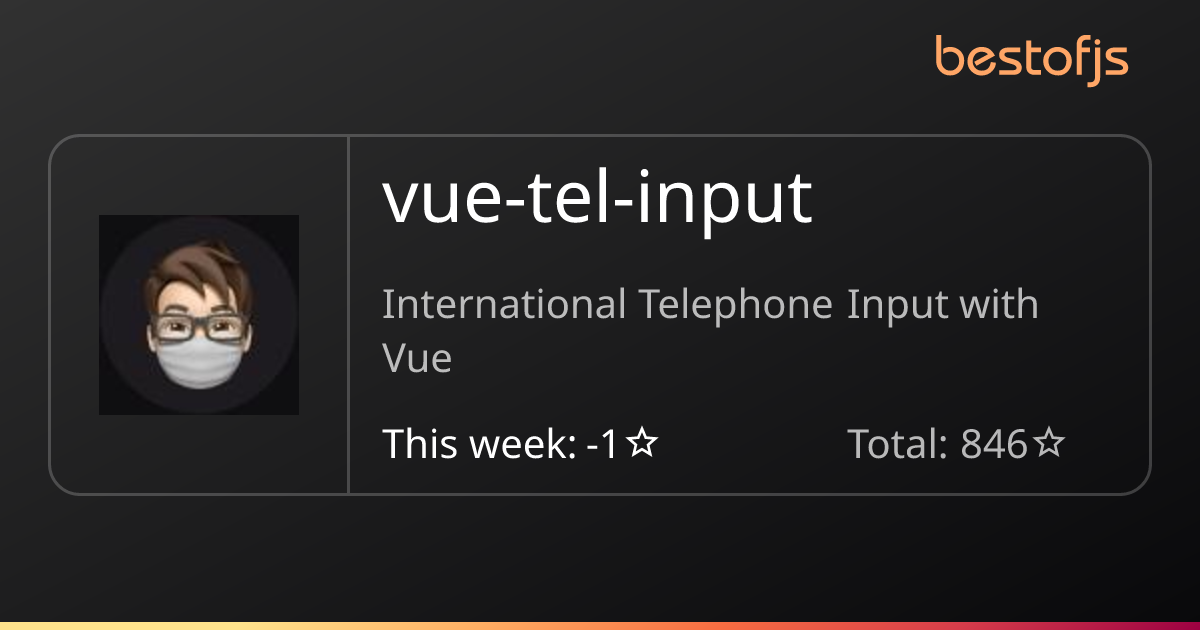 Best of JS • vue-tel-input Best of JS • vue-tel-input