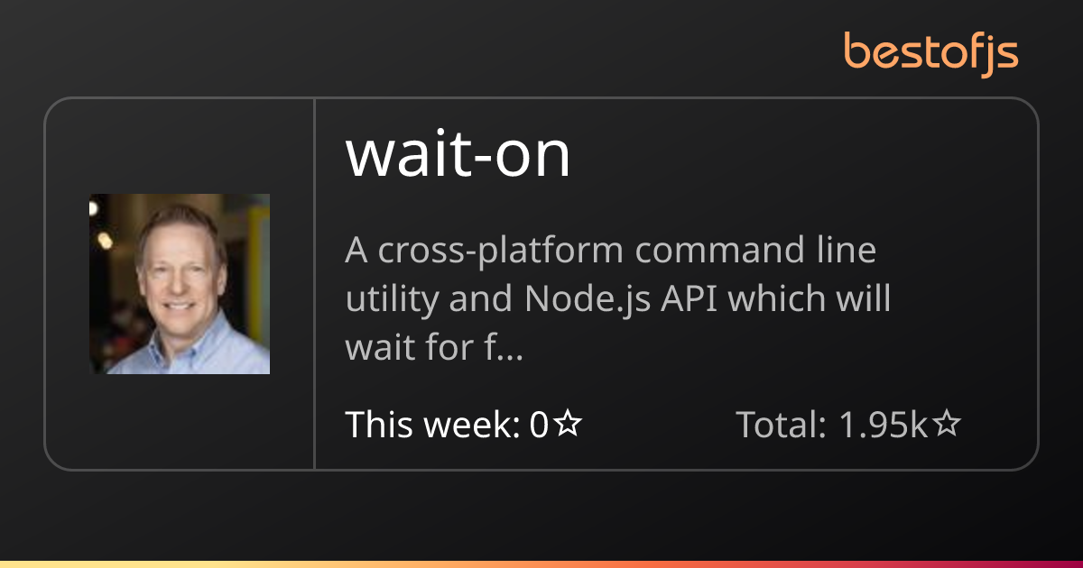 Best of JS • wait-on