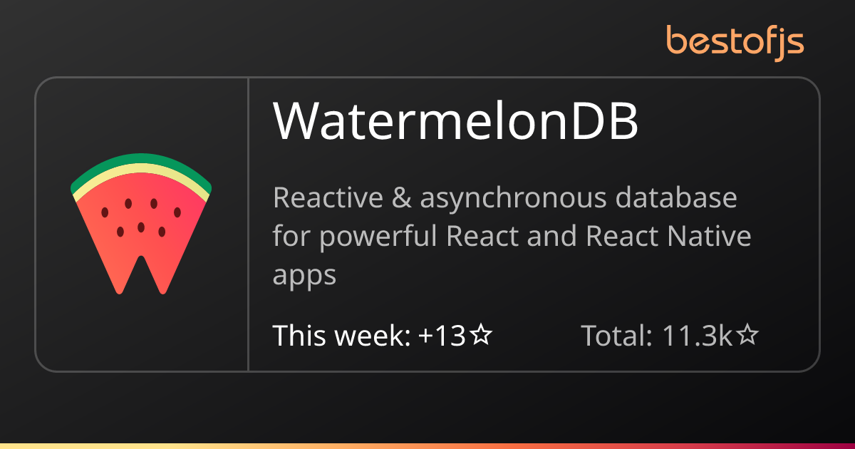 Best of JS • WatermelonDB