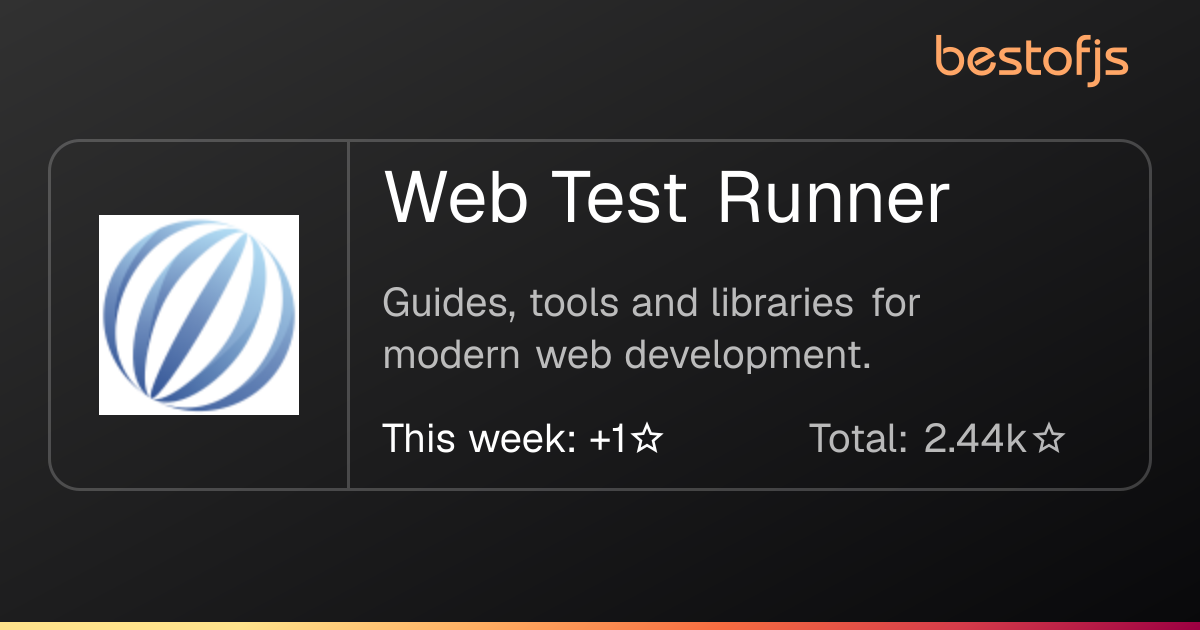 Best of JS • Web Test Runner