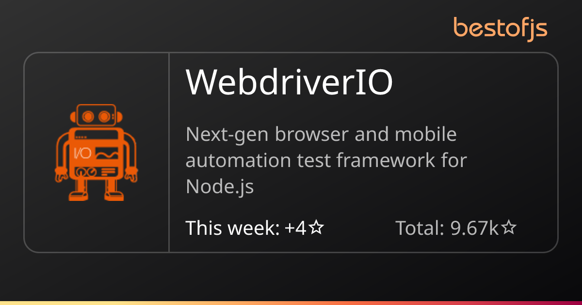 Best of JS • WebdriverIO