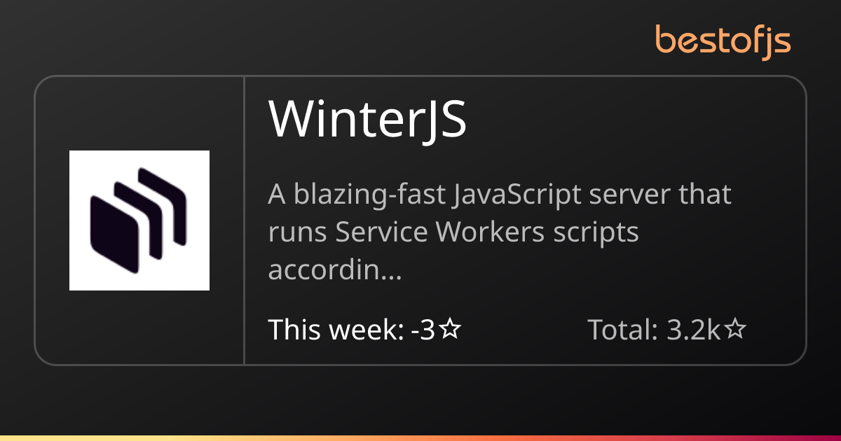 Best of JS • WinterJS