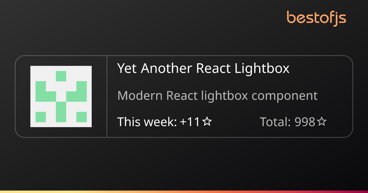 Best of JS • Yet Another React Lightbox Best of JS • Yet Another React Lightbox