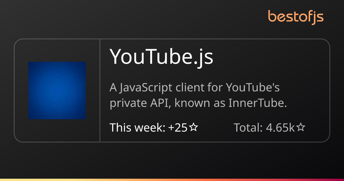 Best of JS • YouTube.js