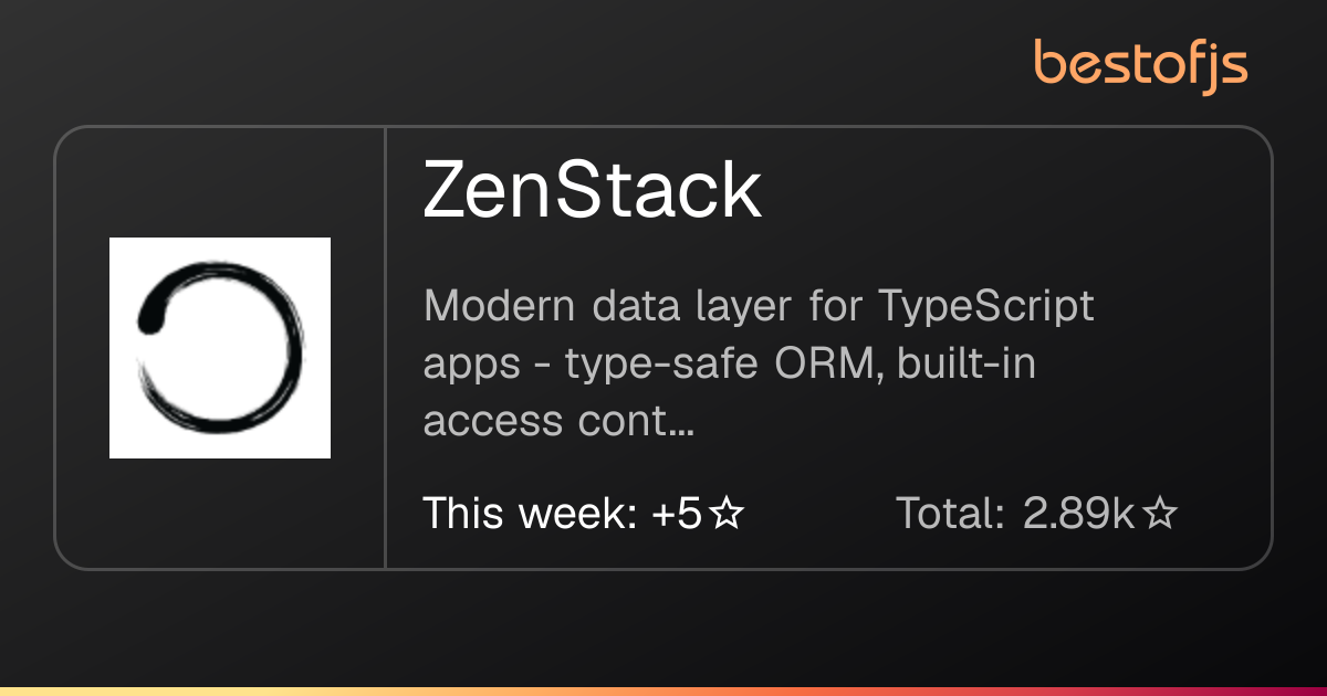 Best of JS • ZenStack