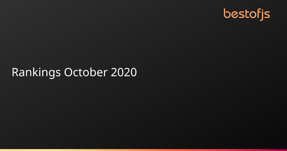Best of JS • Rankings October 2020